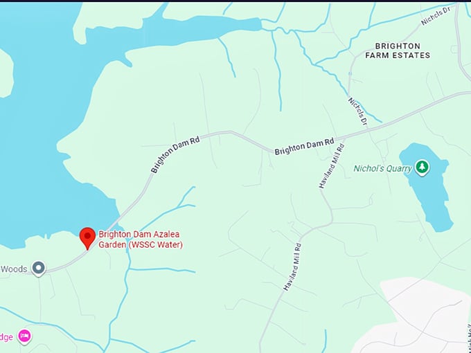 16. brighton dam azalea garden (wssc water) map