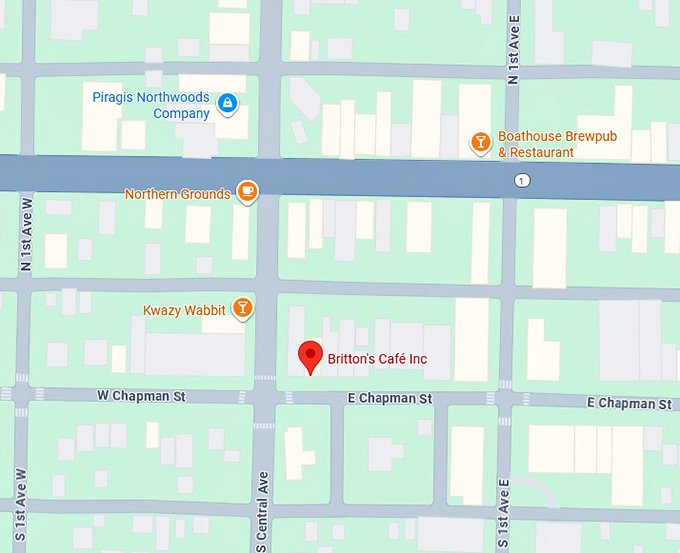 16. britton's caf&eacute; inc. map