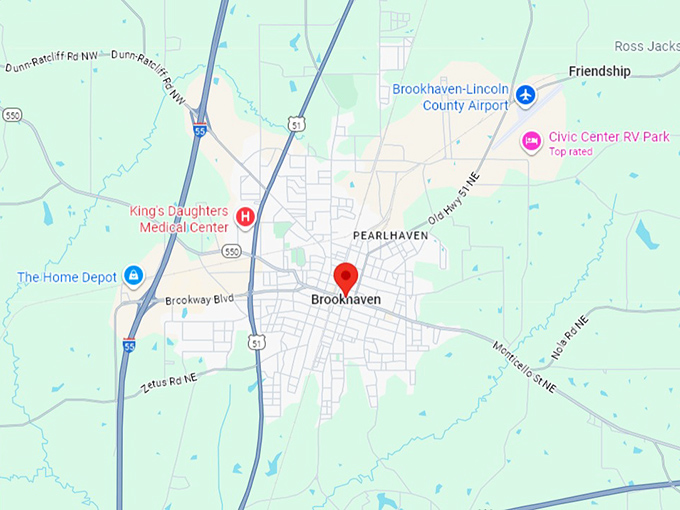 16. brookhaven, ms map