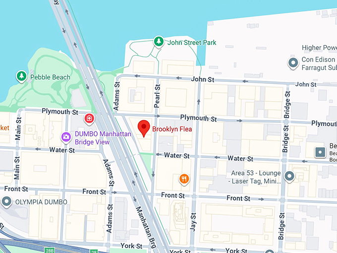 16. brooklyn flea map