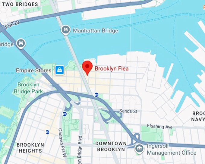 16. brooklyn flea map