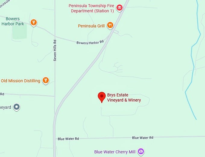 16. brys estate vineyard & winery map