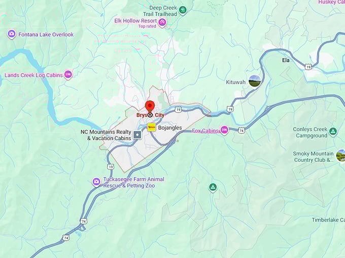 16. bryson city map
