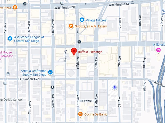 16. buffalo exchange (3862 fifth ave) map