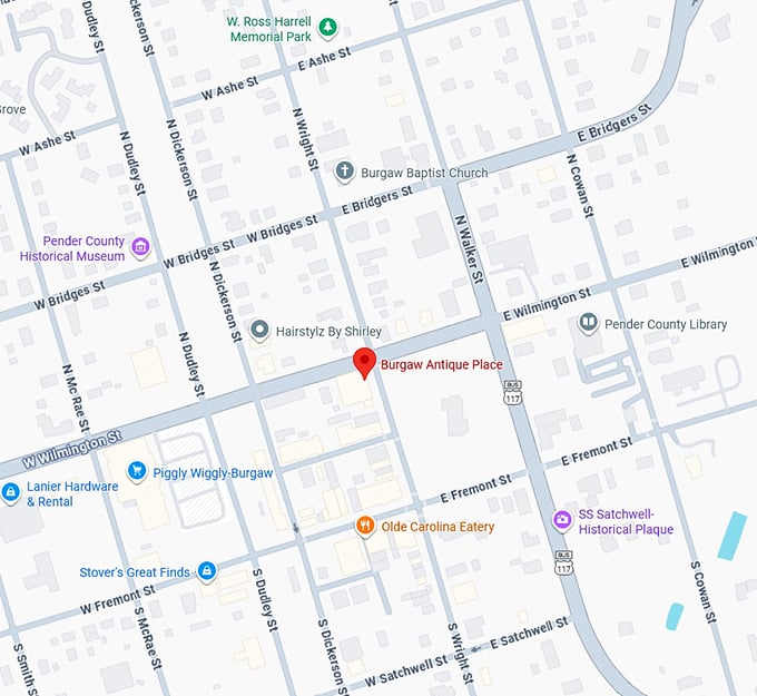 16. burgaw antique place map