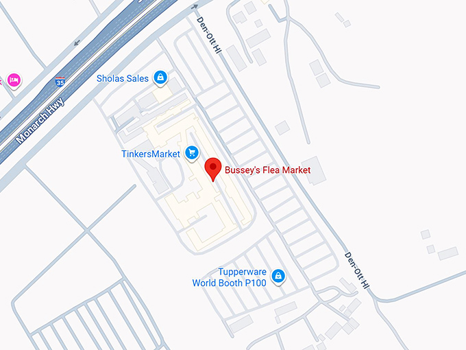 bussey's flea market map