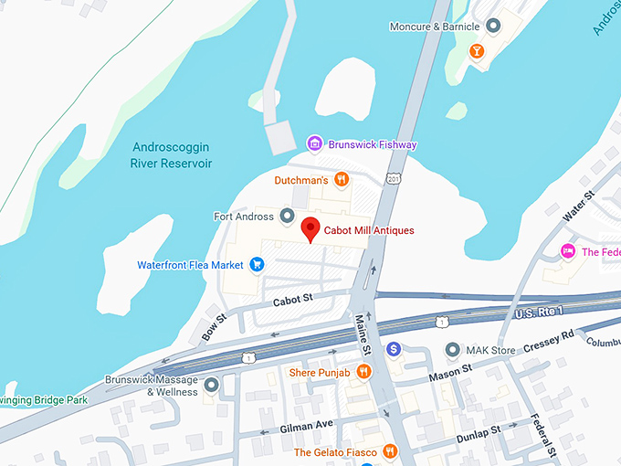 cabot mill antiques map