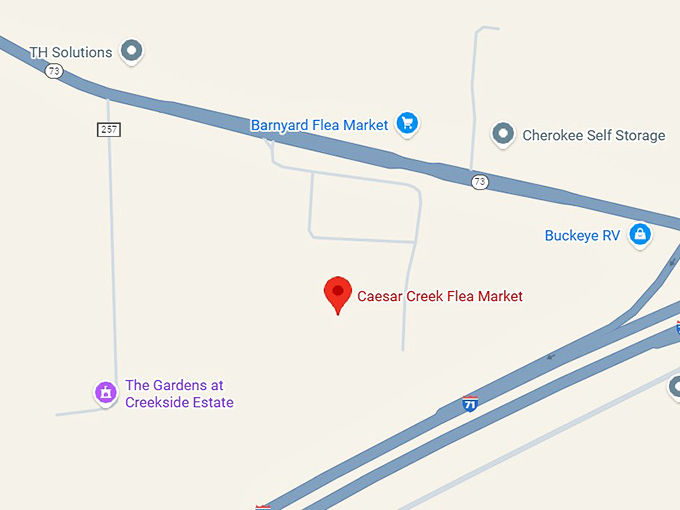 16. caesar creek flea market map