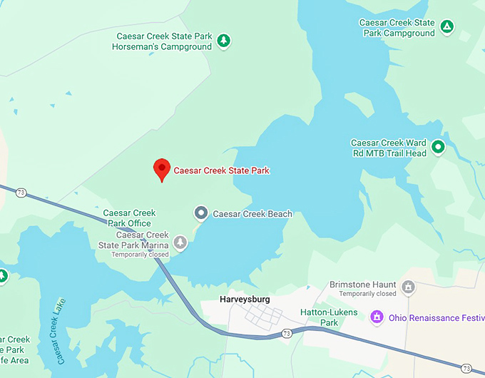 16. caesar creek state park map