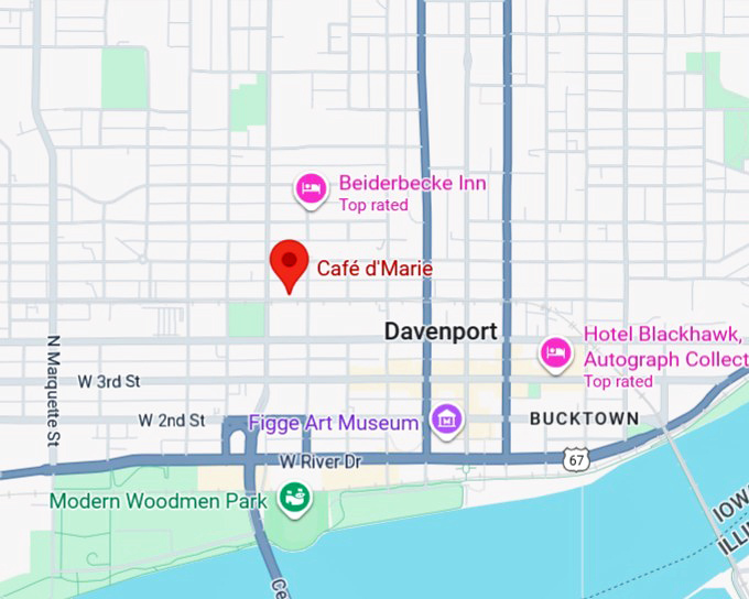16. caf&eacute; d'marie map