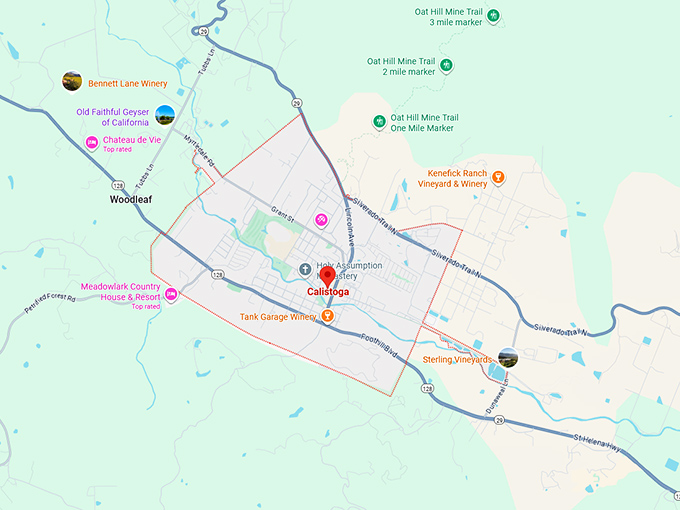 16. calistoga, ca map