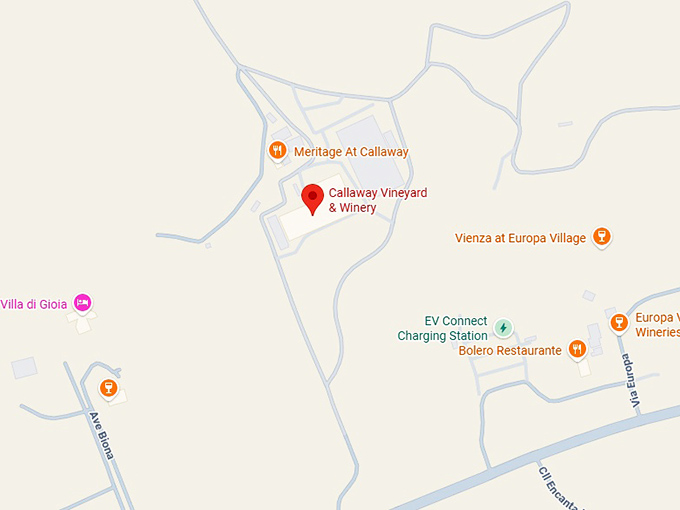 16. callaway vineyard & winery map