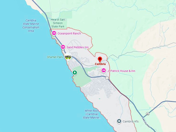 cambria ca map