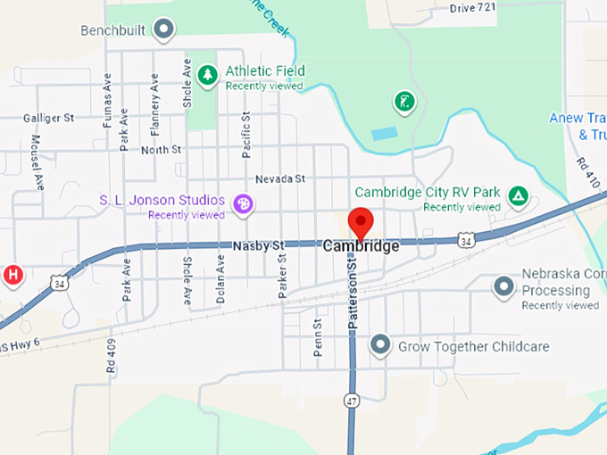 16. cambridge, ne map