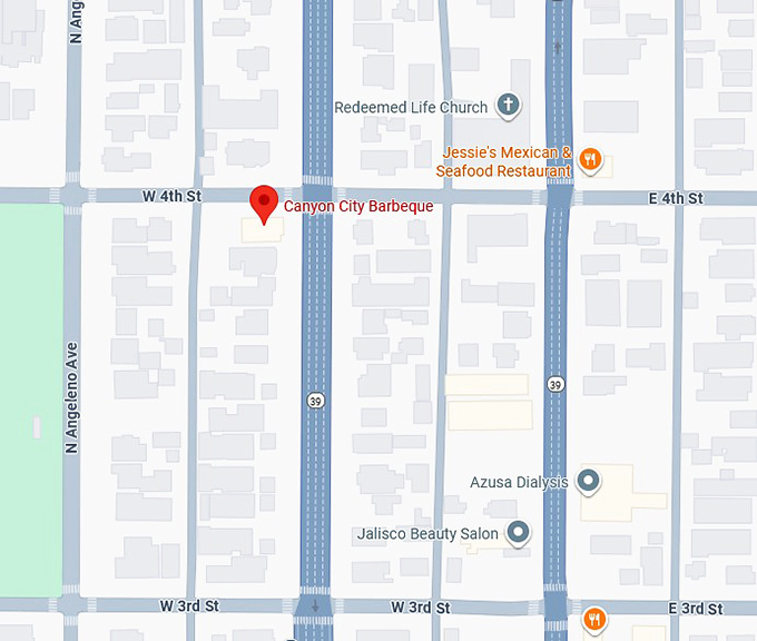 16. canyon city barbeque map