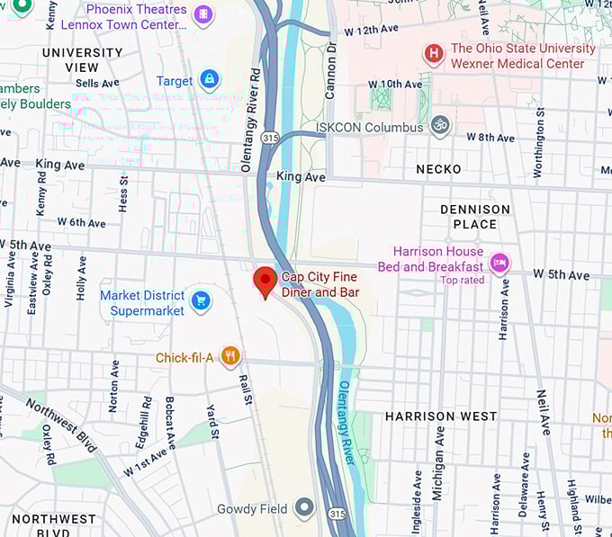 16. cap city fine diner and bar map