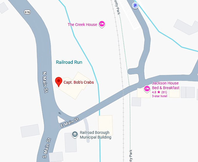 16. capt. bob&rsquo;s crabs map