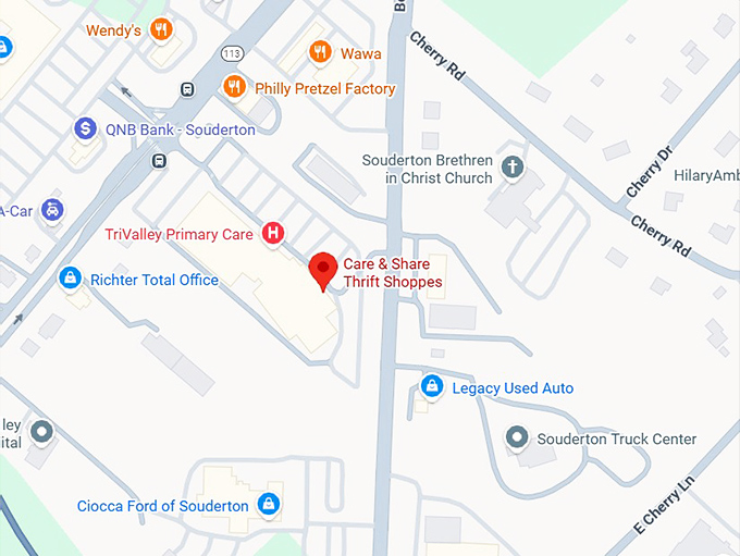 16. care & share thrift shoppes map