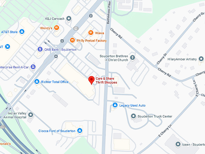 16. care & share thrift shoppes map