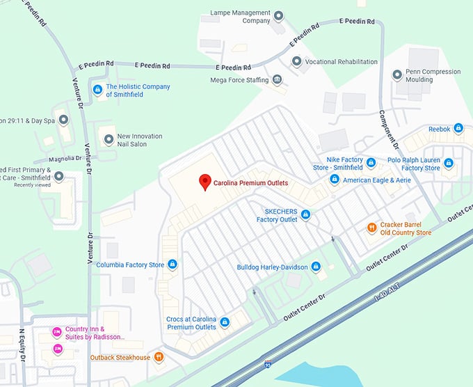 16. carolina premium outlets map