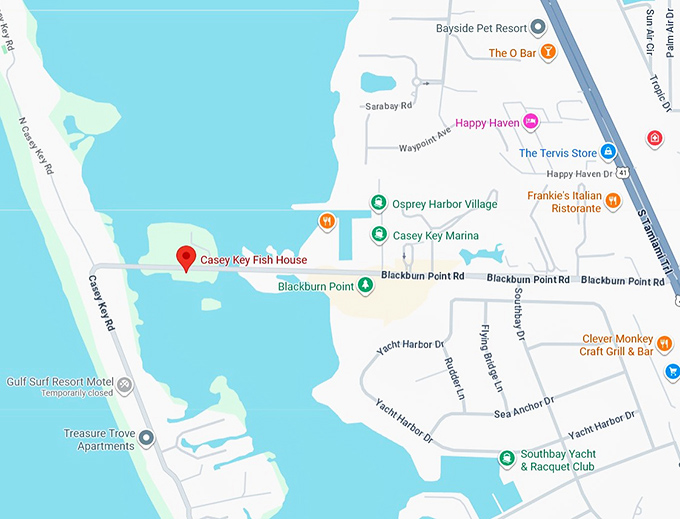 16. casey key fish house map