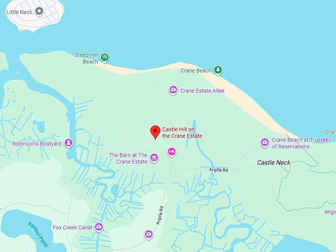 16. castle hill on the crane estate map