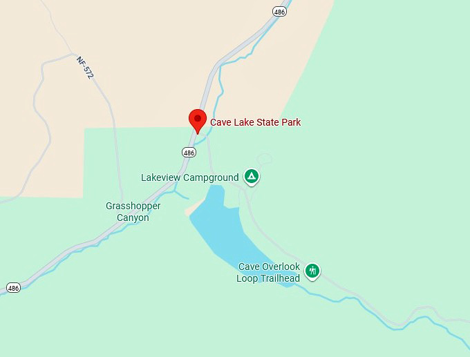 16. cave lake state park map