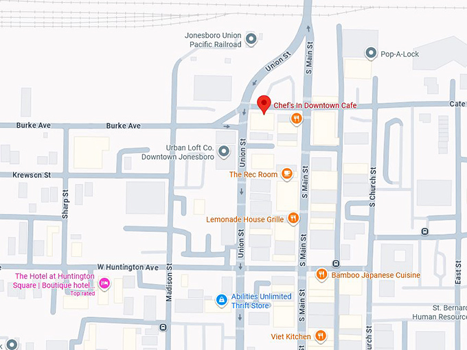 16. chef's in downtown cafe map