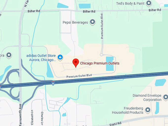 16. chicago premium outlets map