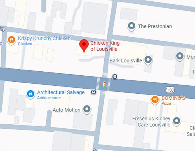 16. chicken king of louisville map