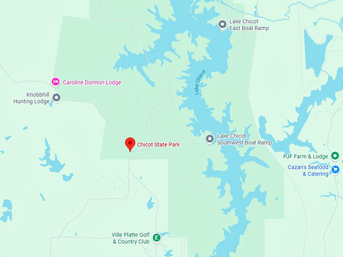 16. chicot state park map