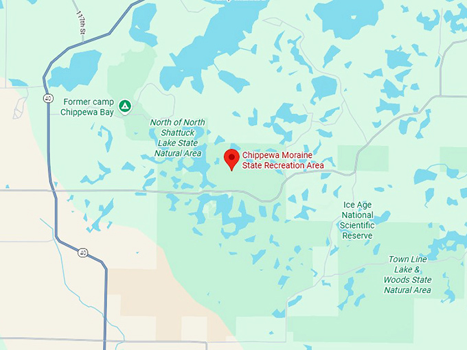 chippewa moraine state recreation area map