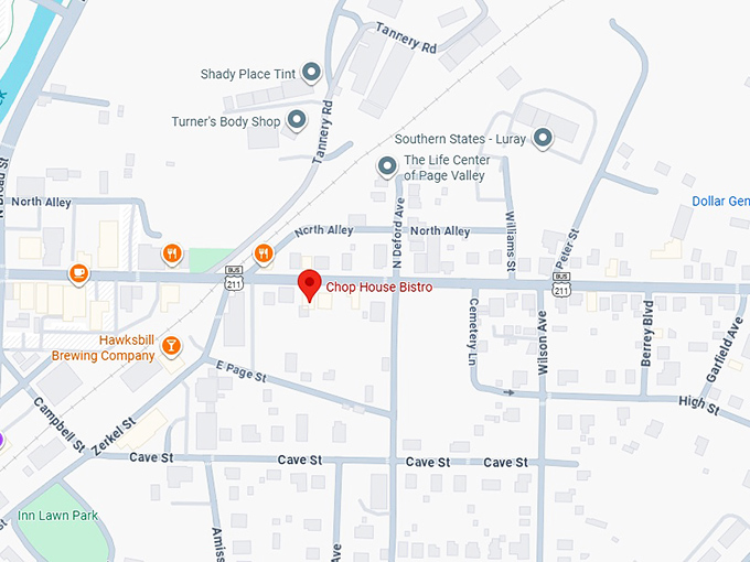 16. chop house bistro map