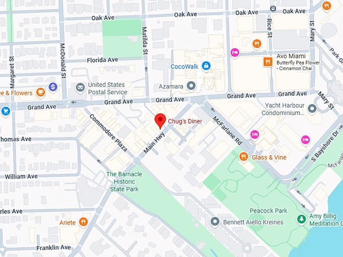 16. chug's diner map