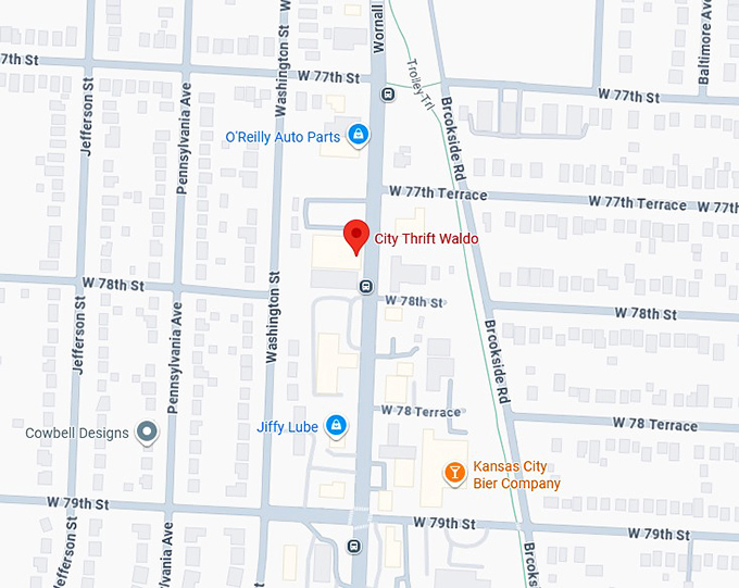 16. city thrift waldo map