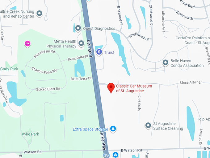 16. classic car museum of st. augustine map