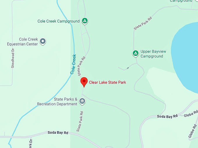 16. clear lake state park map