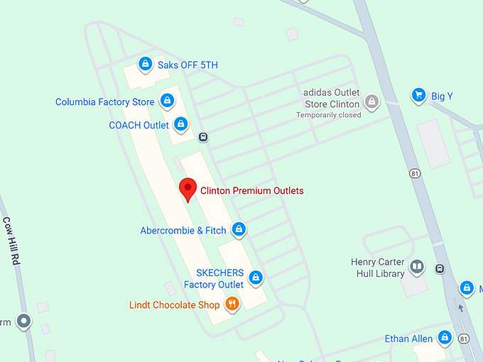 16. clinton premium outlets map