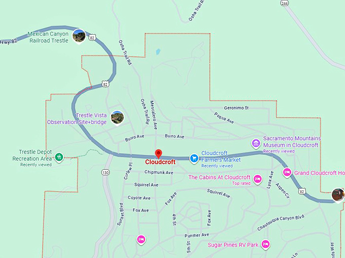 16. cloudcroft nm map