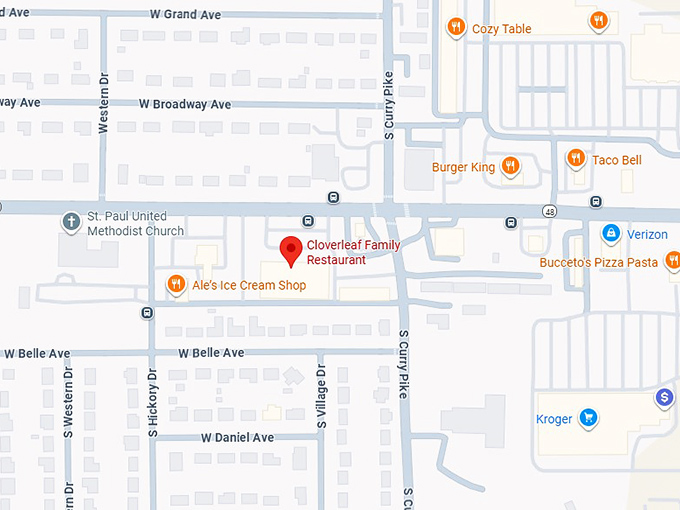16. cloverleaf family restaurant map