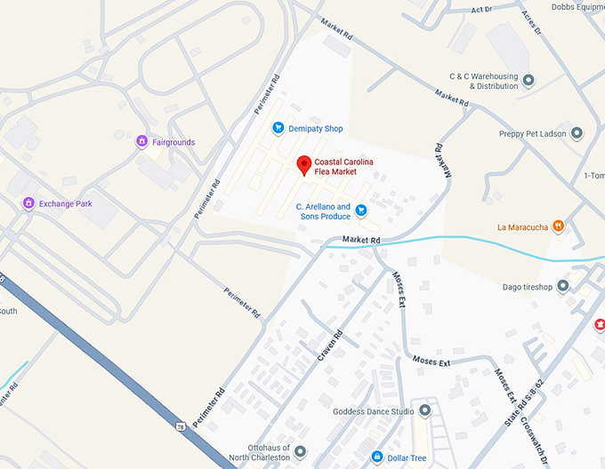 16. coastal carolina flea market map