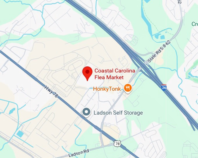 16. coastal carolina flea market map