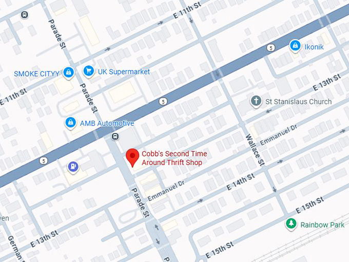 16. cobb&rsquo;s second time around thrift store map