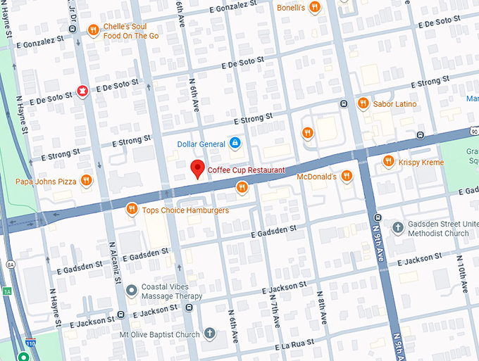 16. coffee cup restaurant map