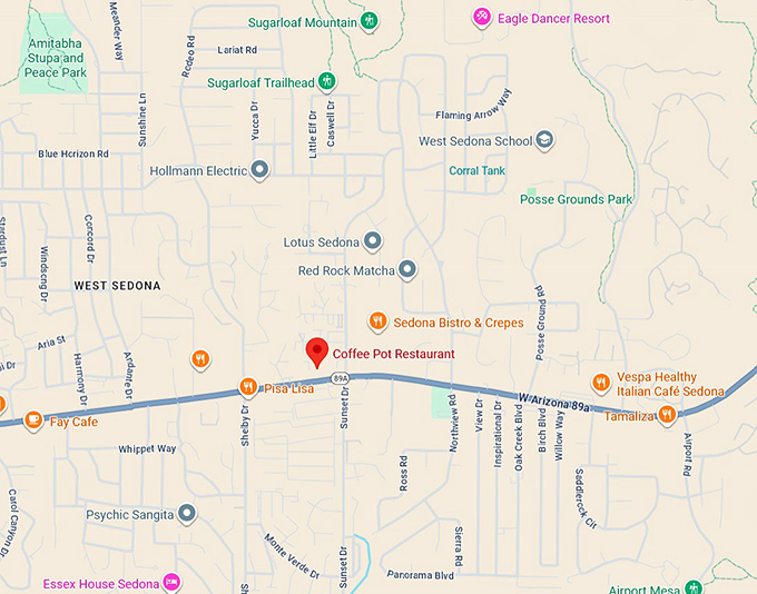 16. coffee pot restaurant map