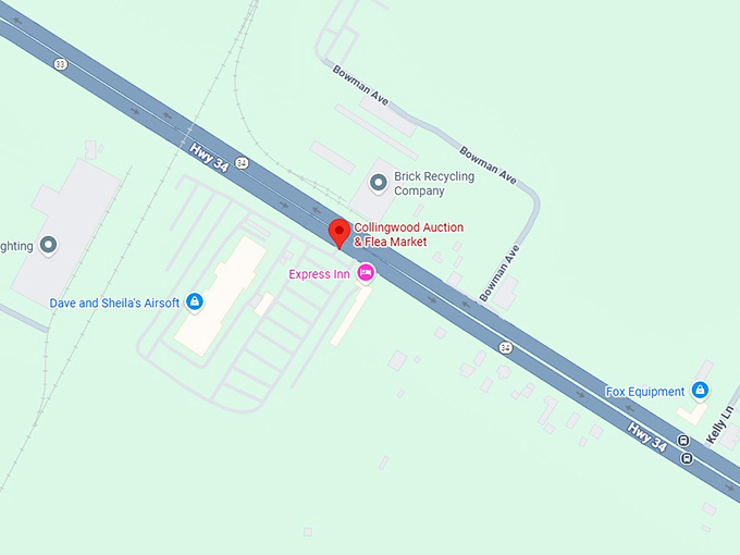 16. collingwood auction & flea market map