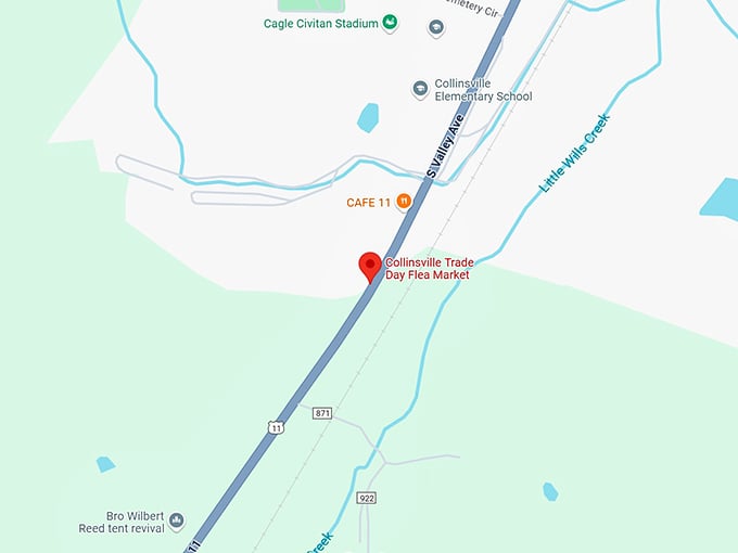 16. collinsville trade day flea market map