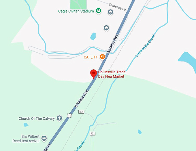 16. collinsville trade day flea market map