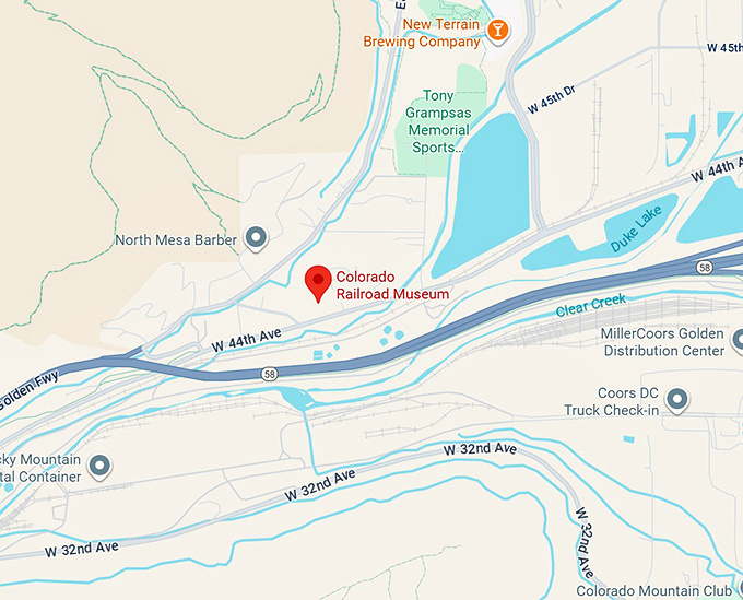 16. colorado railroad museum map