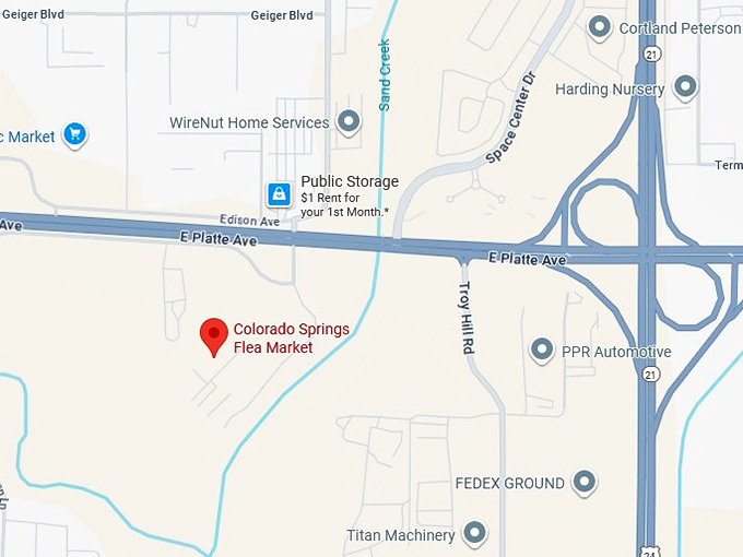 16. colorado springs flea market map